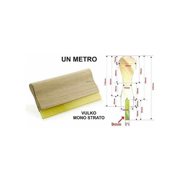 Racla completa con impugnatura in legno